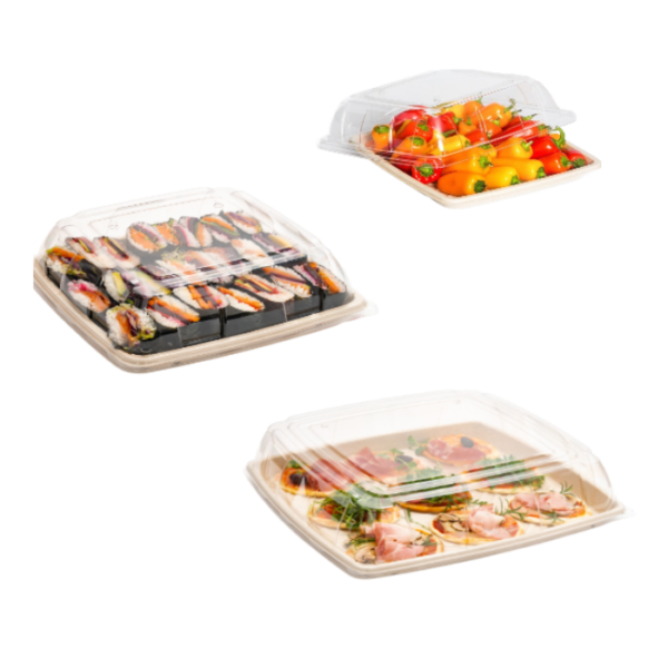 Square Pulp Platter Lid – Buffet Packaging