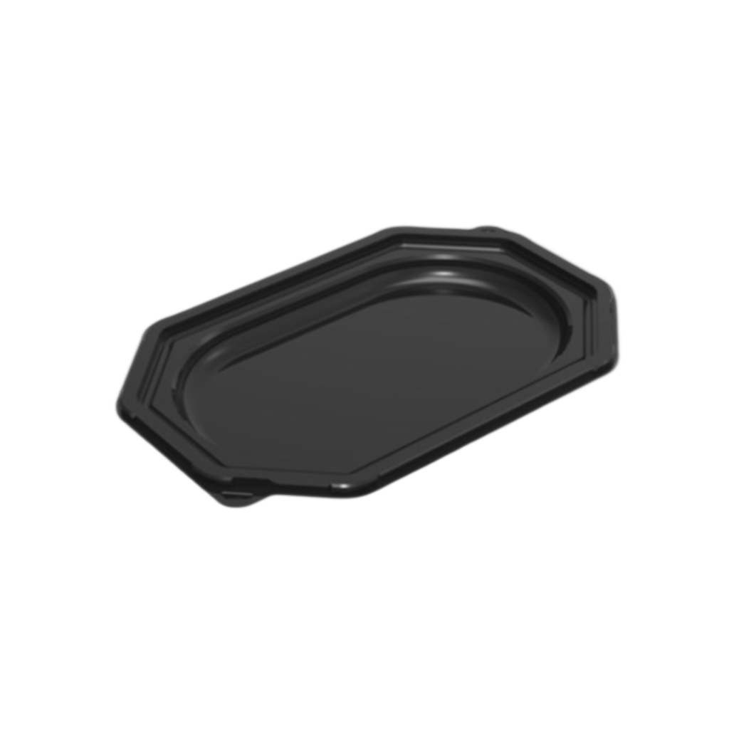 Small Octagonal Black Platter Base – Buffet Packaging